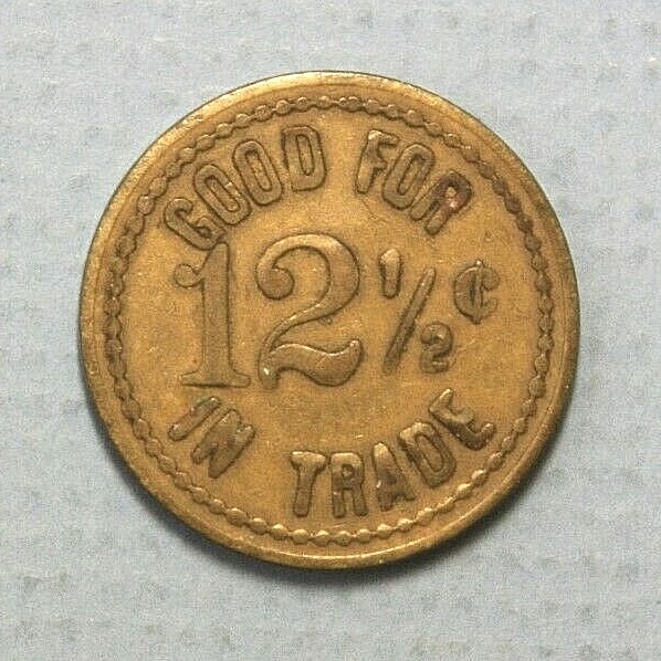 Copperfield Utah Miners Pool Hall Good for 12 1/2c Trade Brass 21mm ...