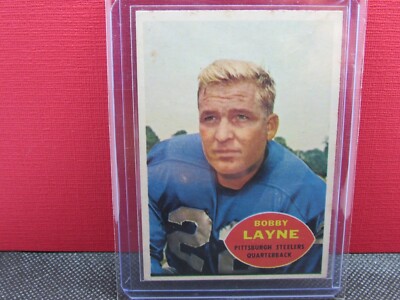 1960 BOBBY LAYNE TOPPS FOOTBALL CARD # 93 PITTSBURGH STEELERS | eBay