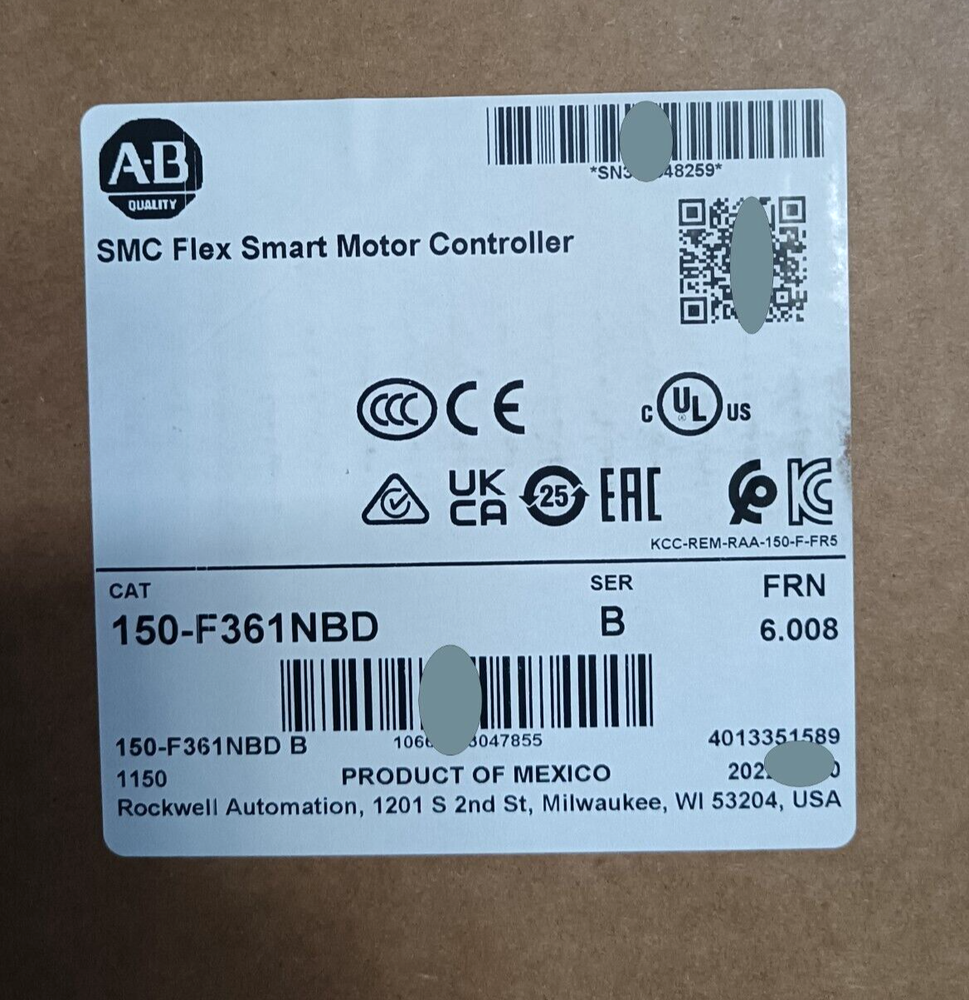 New Allen-Bradley 150-F361NBD SMC Flex Smart Motor Controller ...