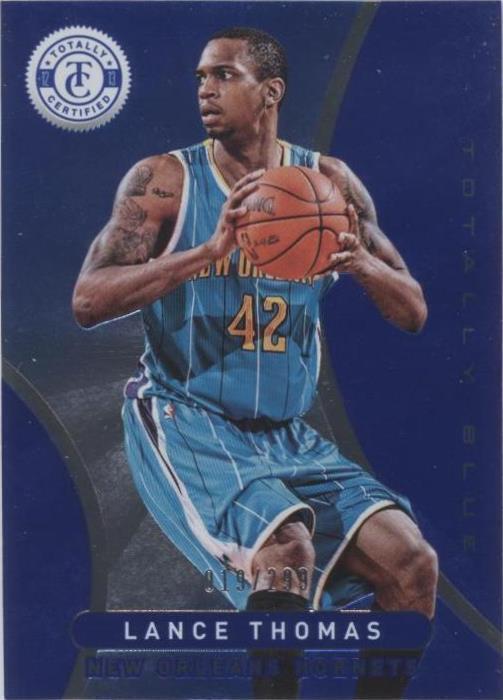2012-13 Totally Certified - Lance Thomas #244 Totally Blue /299 (RC ...