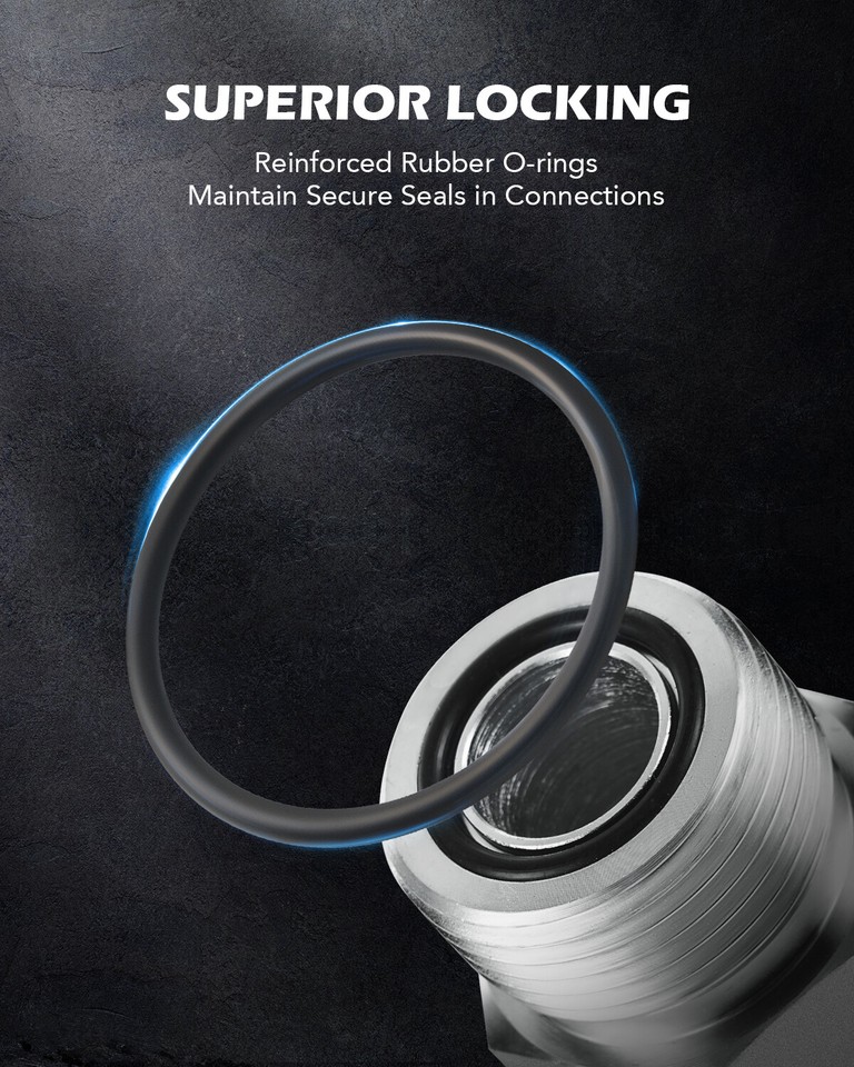 64 Piece ORFS O-Ring Plug and Cap Hydraulic Flat Face Seal Fittings ORS ...