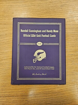 Randall Cunningham & Randy Moss Official 22KT Gold Football Cards ...