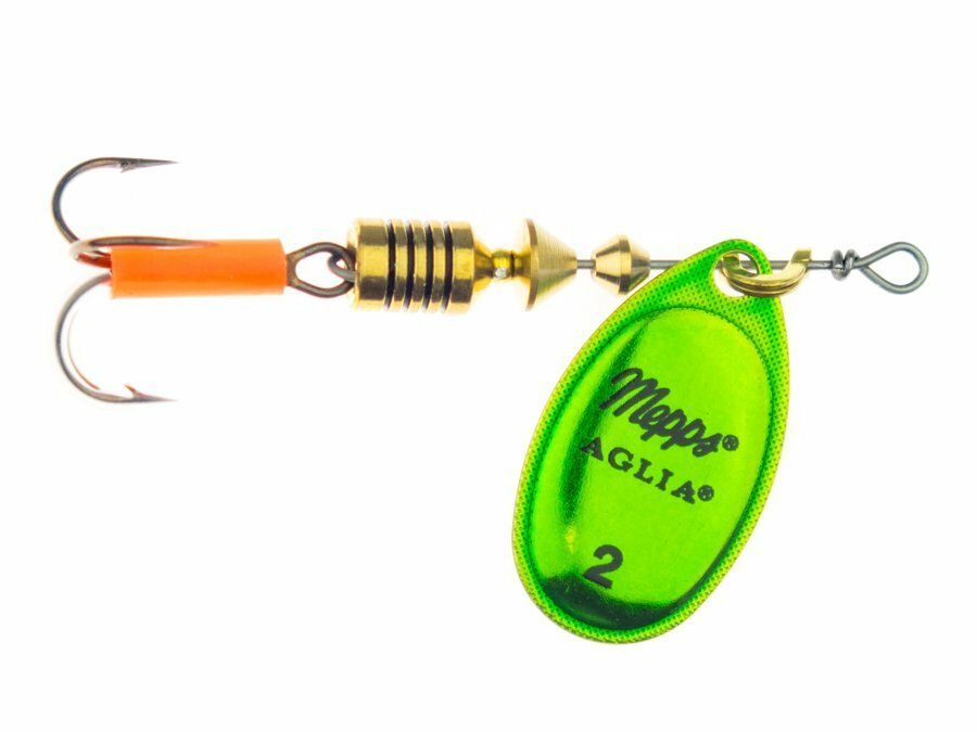 Mepps Aglia Platium Green #2 - #4 Lure Spinnerbait Trout Perch Pike | eBay