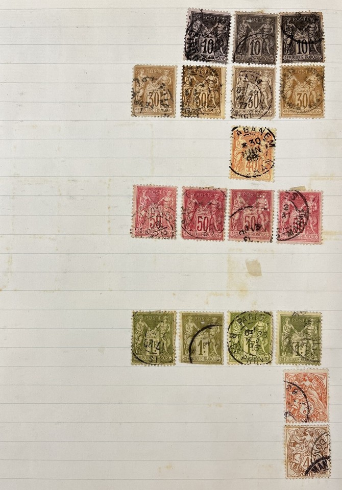 Austria France Belgium OLD Mixture on Pages Used(Apx 250 Items) DA358 ...