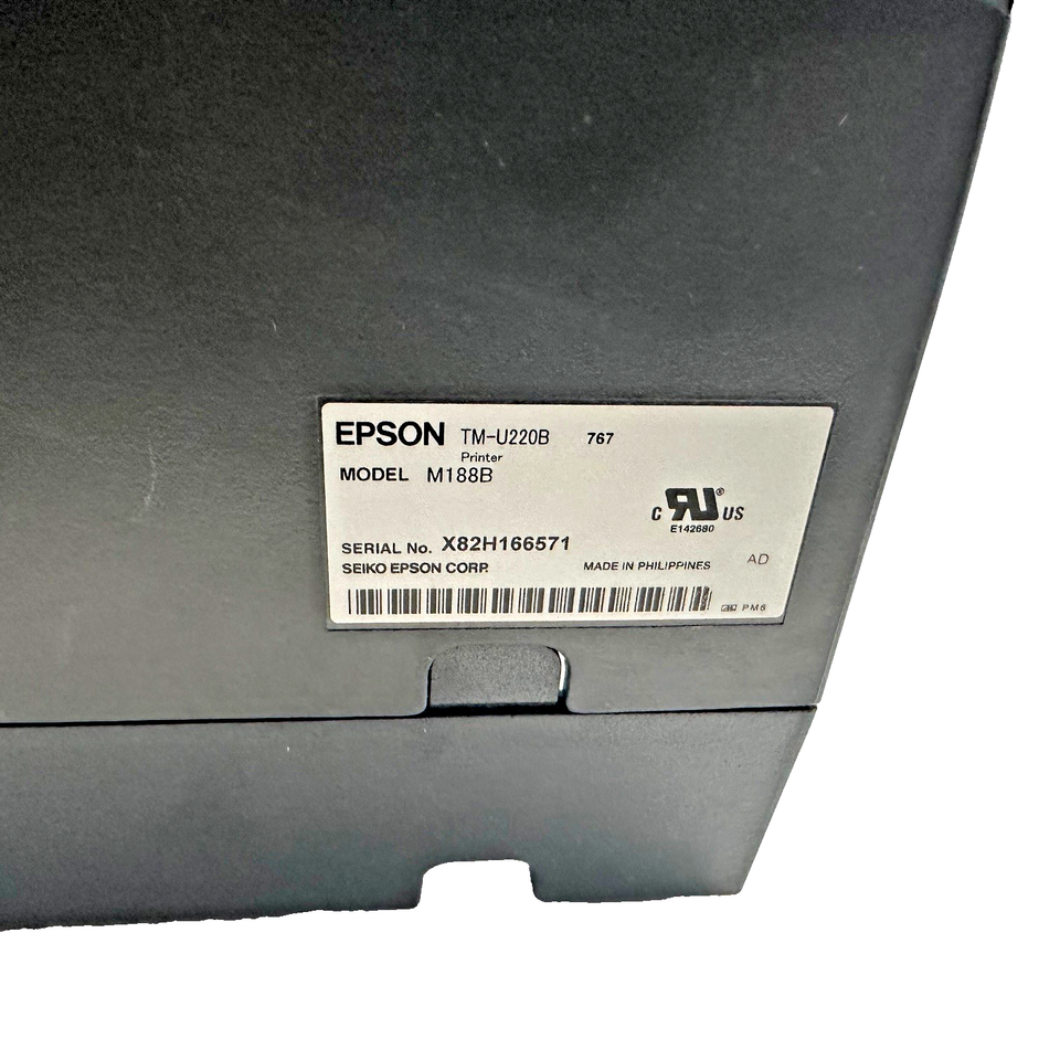 Epson TM-U220B M188B POS Kitchen Receipt Printer Ethernet Built In AC ...