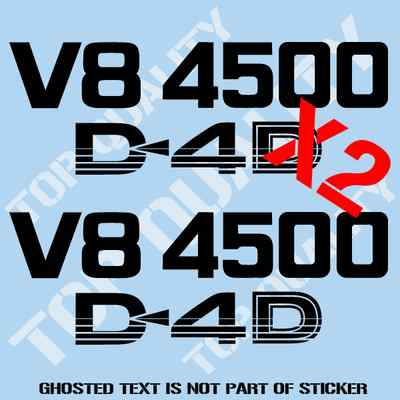 V8 4500 D4D REPLACEMENT DECAL STICKER TO SUIT TOYOTA LANDCRUISER JDM ...