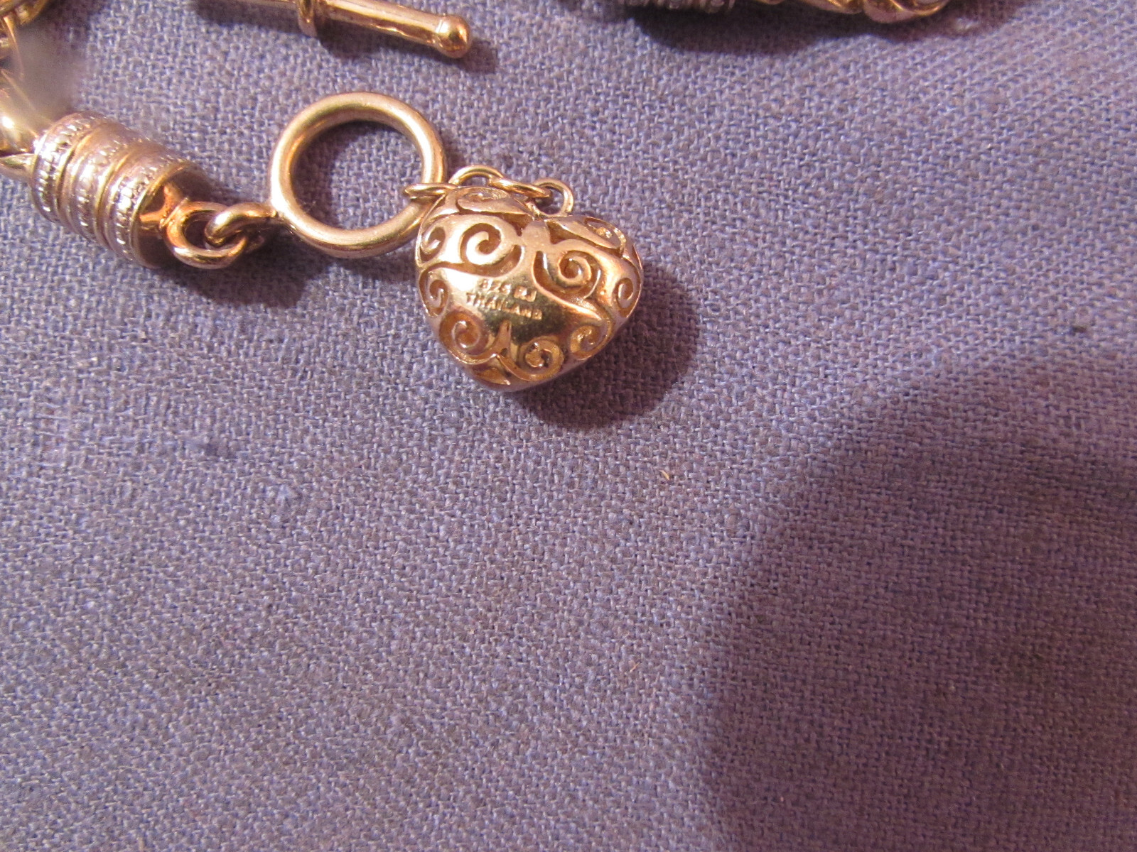 925 RJ STERLING SILVER THAILAND GOLDWASH CHAIN LINK B… - Gem