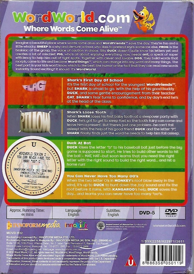 Wordworld Where Words Come Alive DVD You Can Never Have Too Many OO's ...