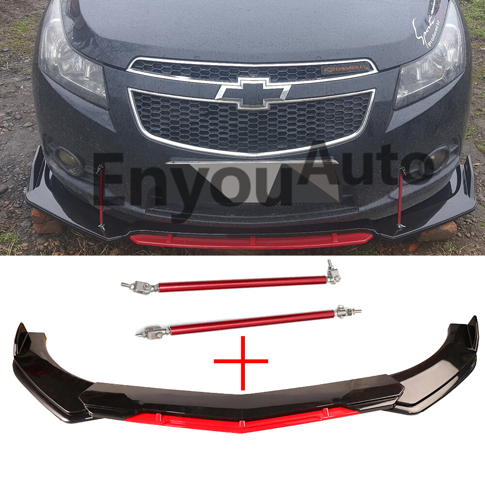 For 2010-2017 Chevrolet Equinox Front Bumper Lip Spoiler + Strut Rods ...