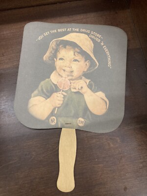 VTG Nature's Remedy Tums Advertising Hand Fan Bear Drug Co. Denison ...