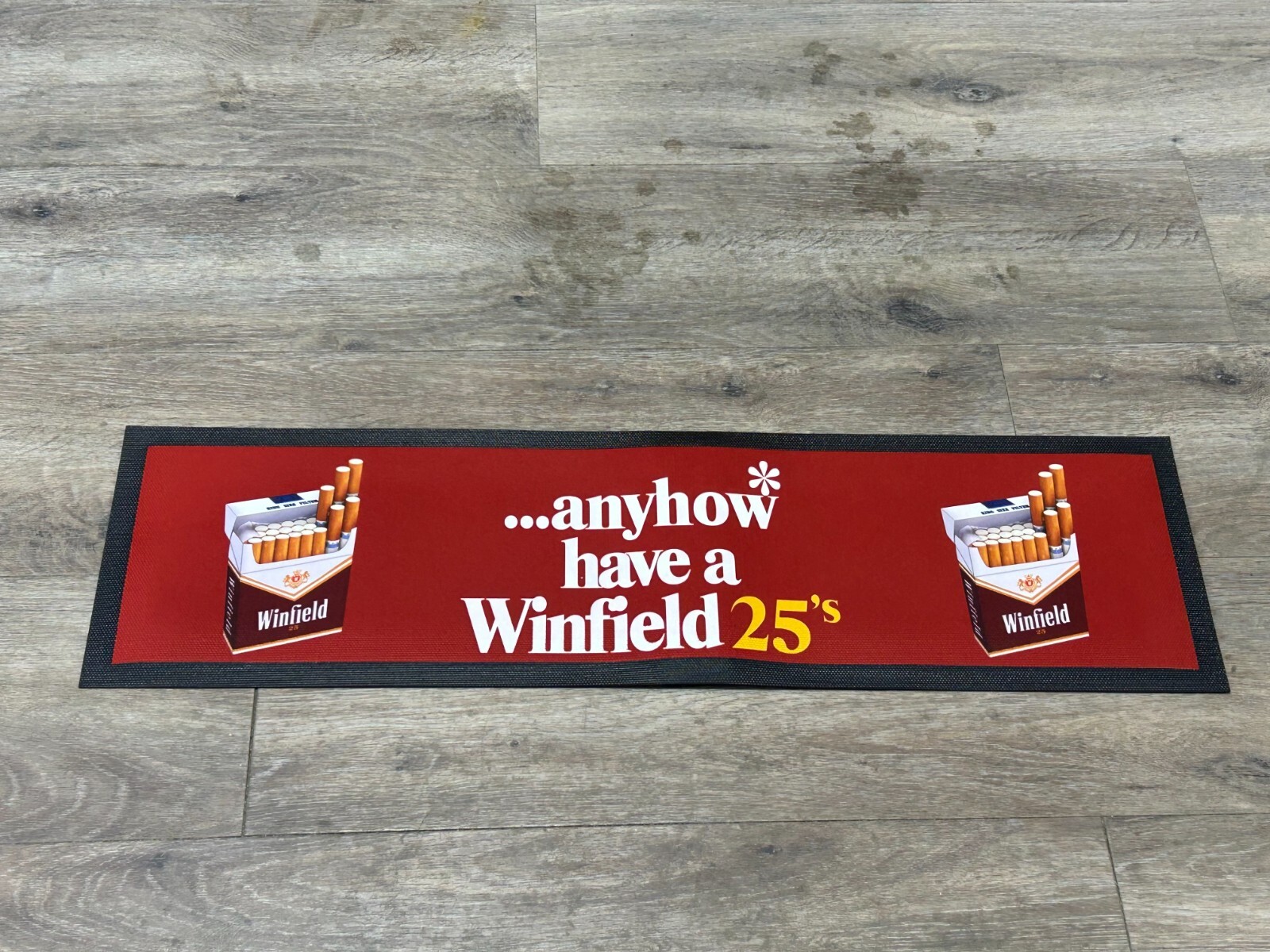 WINFIELD RED RUBBER BACKED BAR MAT RUNNER CIGARETTES | eBay Australia