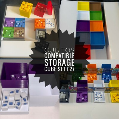 Cubitos Board Game - 3D Printed Storage Cubes With Removable Game Tray ...