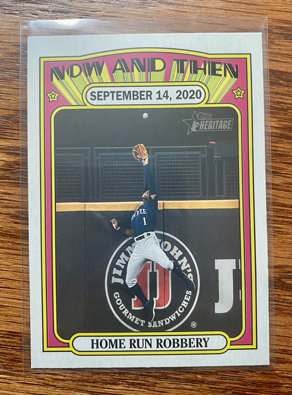 2021 Topps Heritage Now and Then Home Run Robbery Kyle lewis Nt-13 | eBay