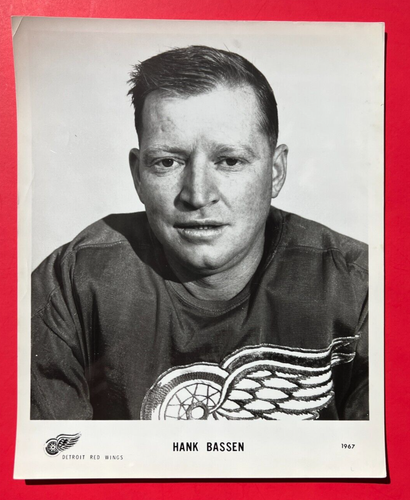 HANK BASSEN ~ 1967 Detroit Red Wings Team Issued Photo ~ NHL HOCKEY | eBay