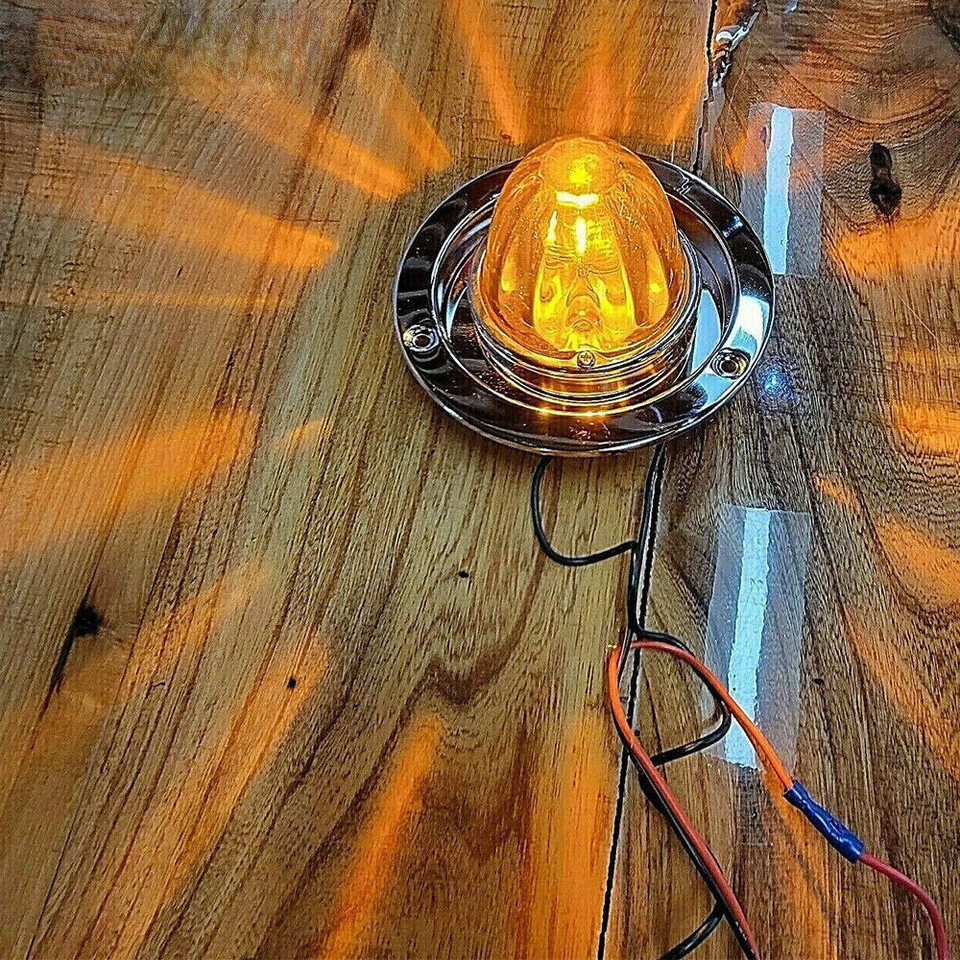 Watermelon Light Glass Kit 1 Wire Incandescent Flush Mount W/1156 LED ...