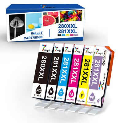 XXL Replacement Printer Ink for PGI-280 CLI-281 Canon TR8620 TS702 ...