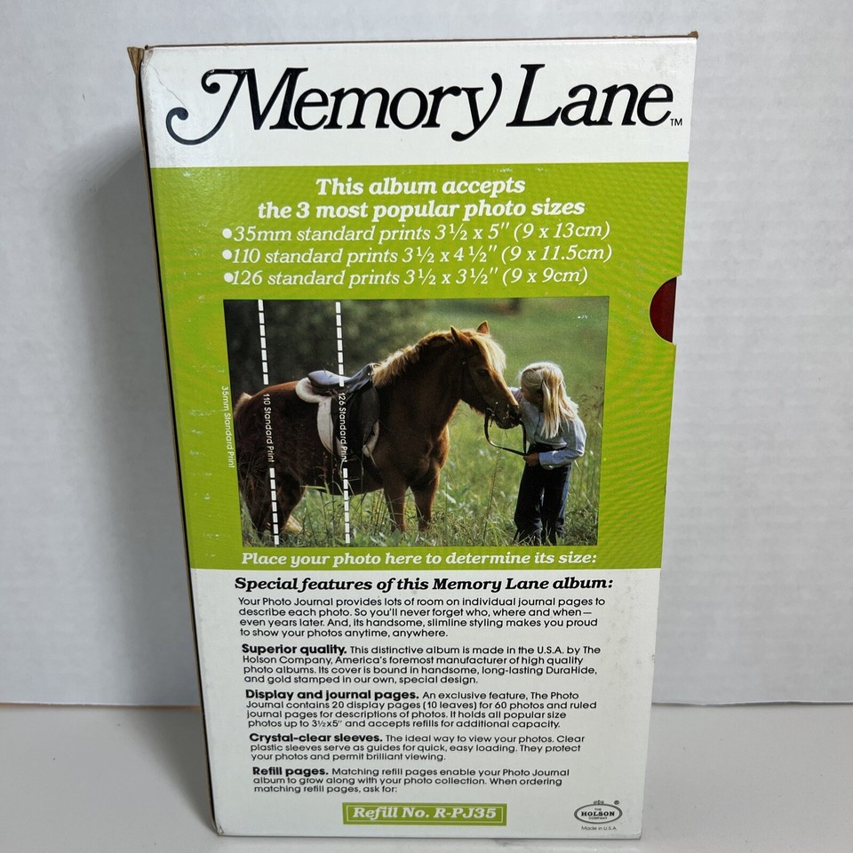 Memory Lane Photo Album Style PJ35 3.5x5 Photo Journal Made In USA ...