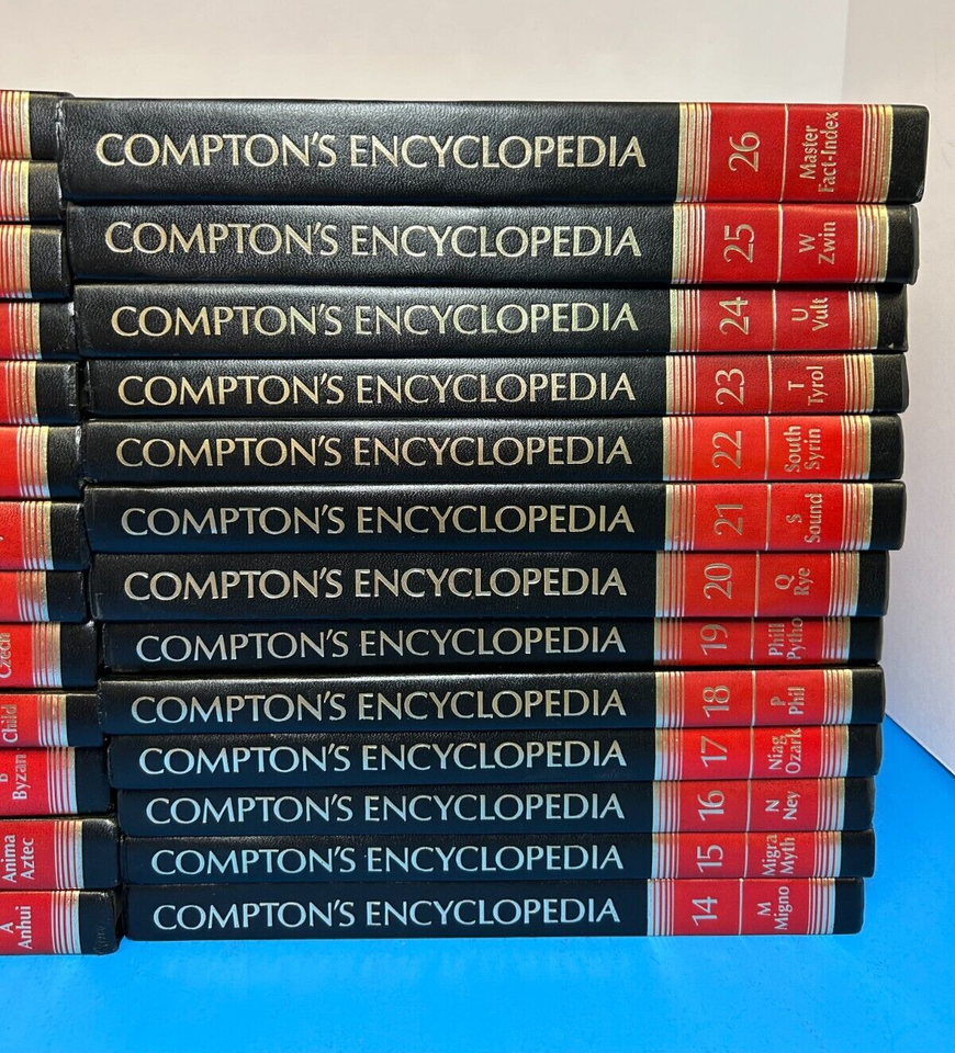 1986 COMPTON'S ENCYCLOPEDIA A BRITANNICA PUBLICATION 26 VOLUME SET | eBay