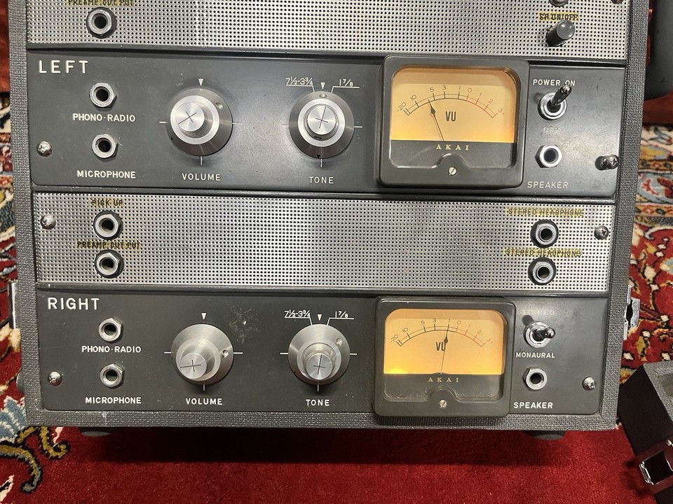 Akai Model M-7 1/4” tube tape recorder 1960s Please Read | eBay