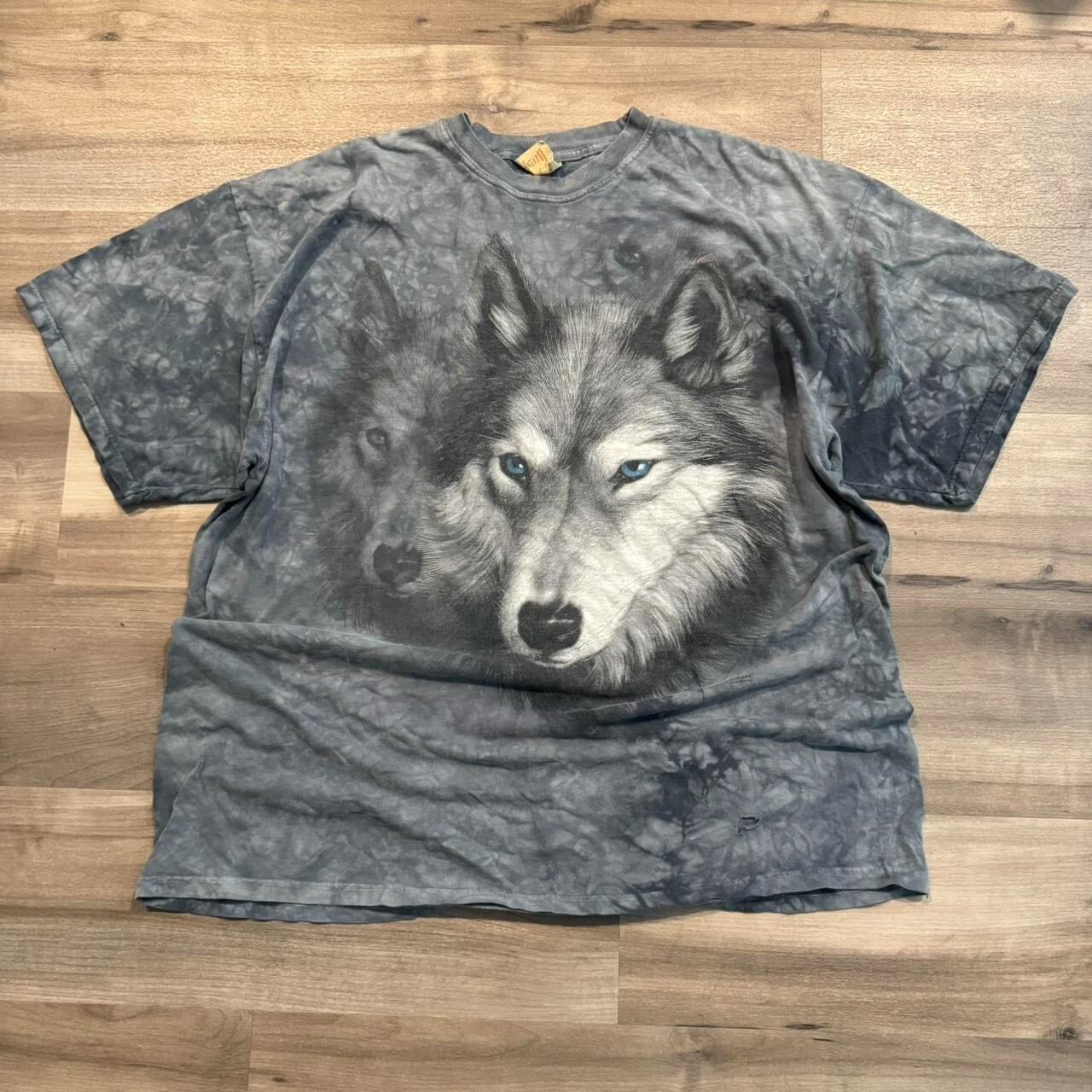 2002 The Mountain Wolf Wolves Blue Tie Dye Shirt, Vin… - Gem