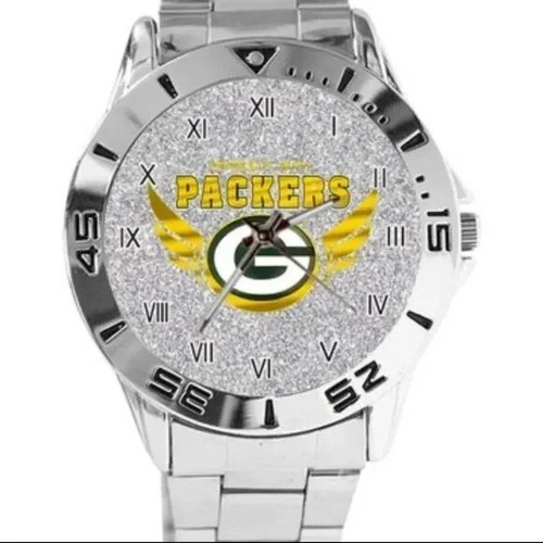 Green Bay Packers Watch Mens Stainless Steel Band SPLASH WATER ...