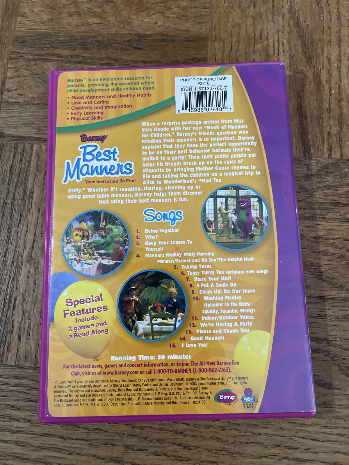 Barney Best Manners DVD 45986028181| eBay