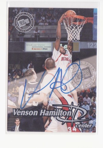 Venson Hamilton 1999 Press Pass Autograph Rookie Auto Card | eBay