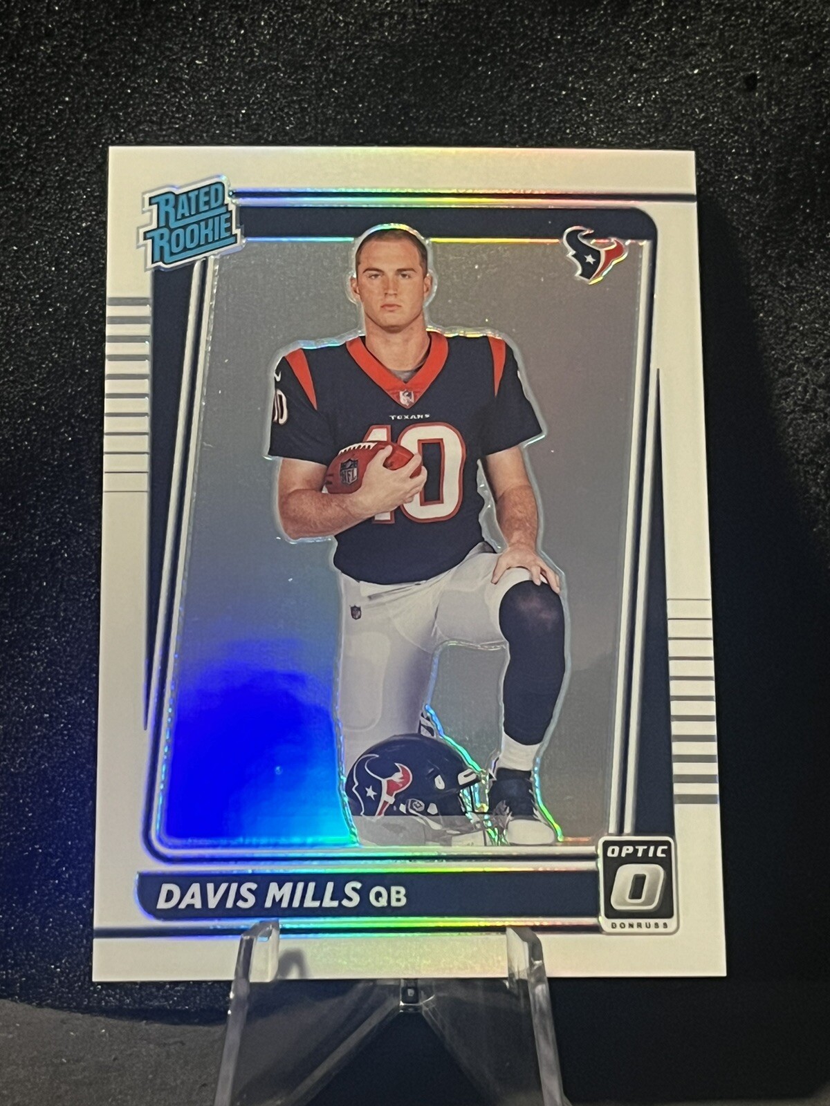 2021 Donruss Optic Davis Mills Variation Holo Prizm Rated Rookie Card ...