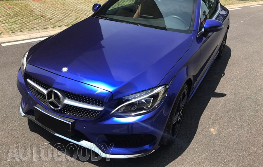 Premium Super Gloss Metallic Blue Vinyl Film Wrap Sticker Decal Air ...