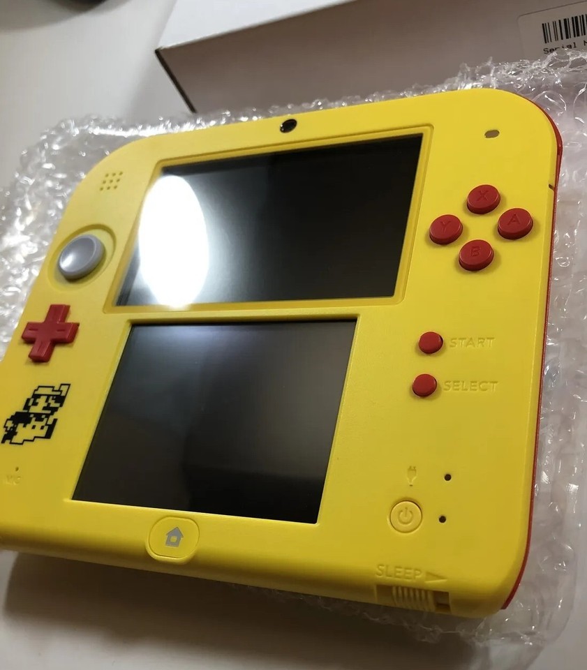 Nintendo 2DS SUPER MARIO MAKER 3DS Edition Red & Yellow Handheld System ...