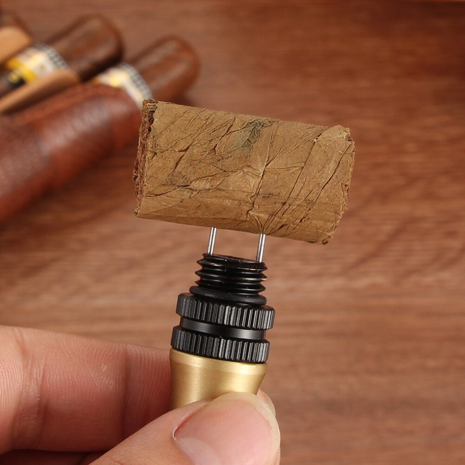Galiner Gold Cigar Punch Cutter Enhancer Needle Perfect Draw Tool With ...