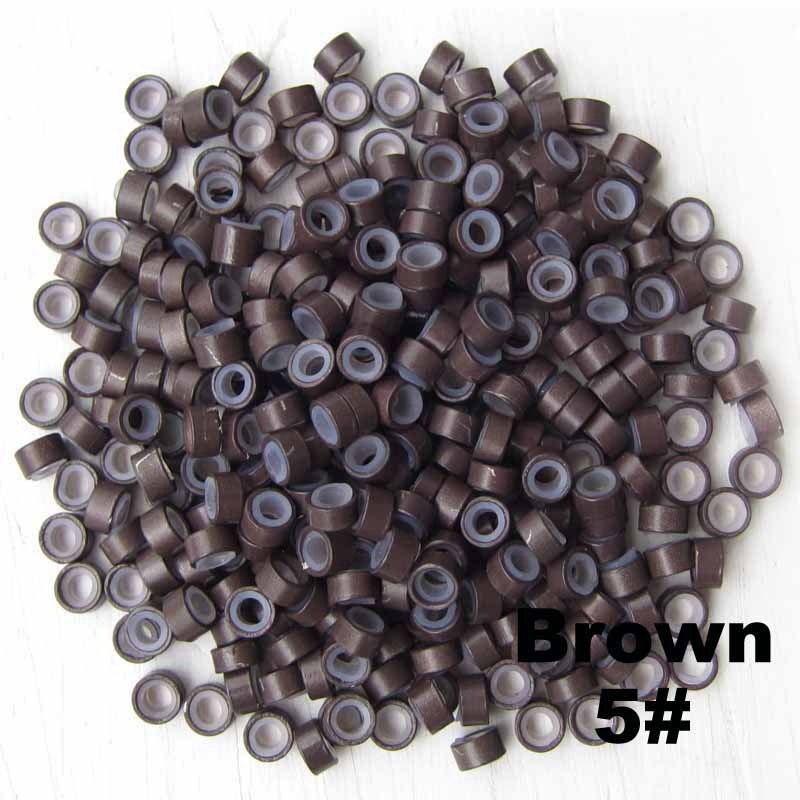 5mm 500/1000pcs Silicone Lined Micro Loop Clip Rings/Beads for Hair ...