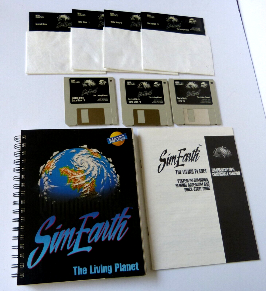Vintage Sim Earth The Living Planet Video Game (PC, IBM 1990) Complete ...