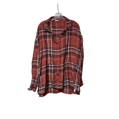 American Eagle Rust Plaid Shirt Size L | eBay