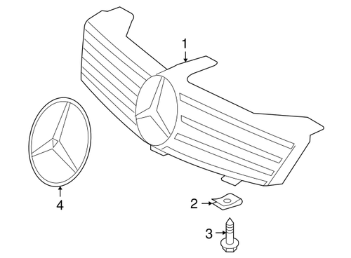 Mercedes-Benz Genuine Front Grille CLS63 AMG 2009-2011 OE 2198801383 | eBay