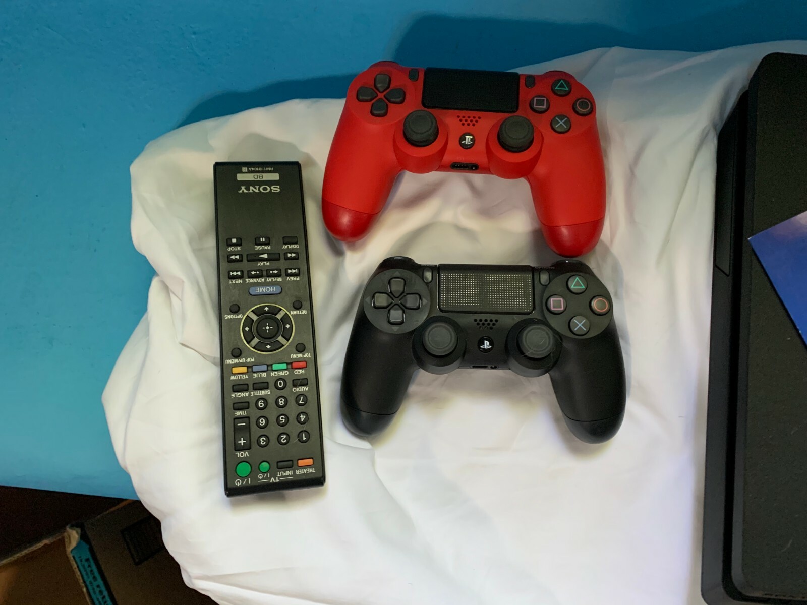playstation 4 with 2 remotes, and DVD remote, no charging cord | eBay