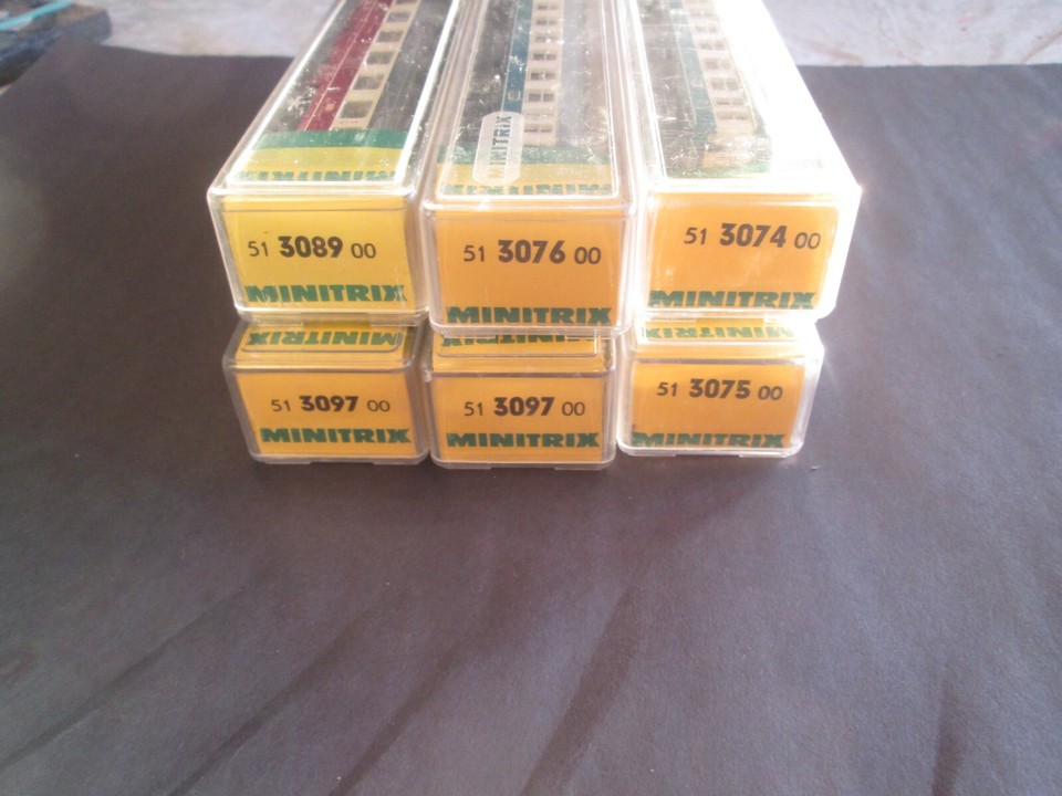 5 MINITRIX N SCALE GERMAN DB PASSENGER CARS AND 1 BAGGAGE CAR | eBay