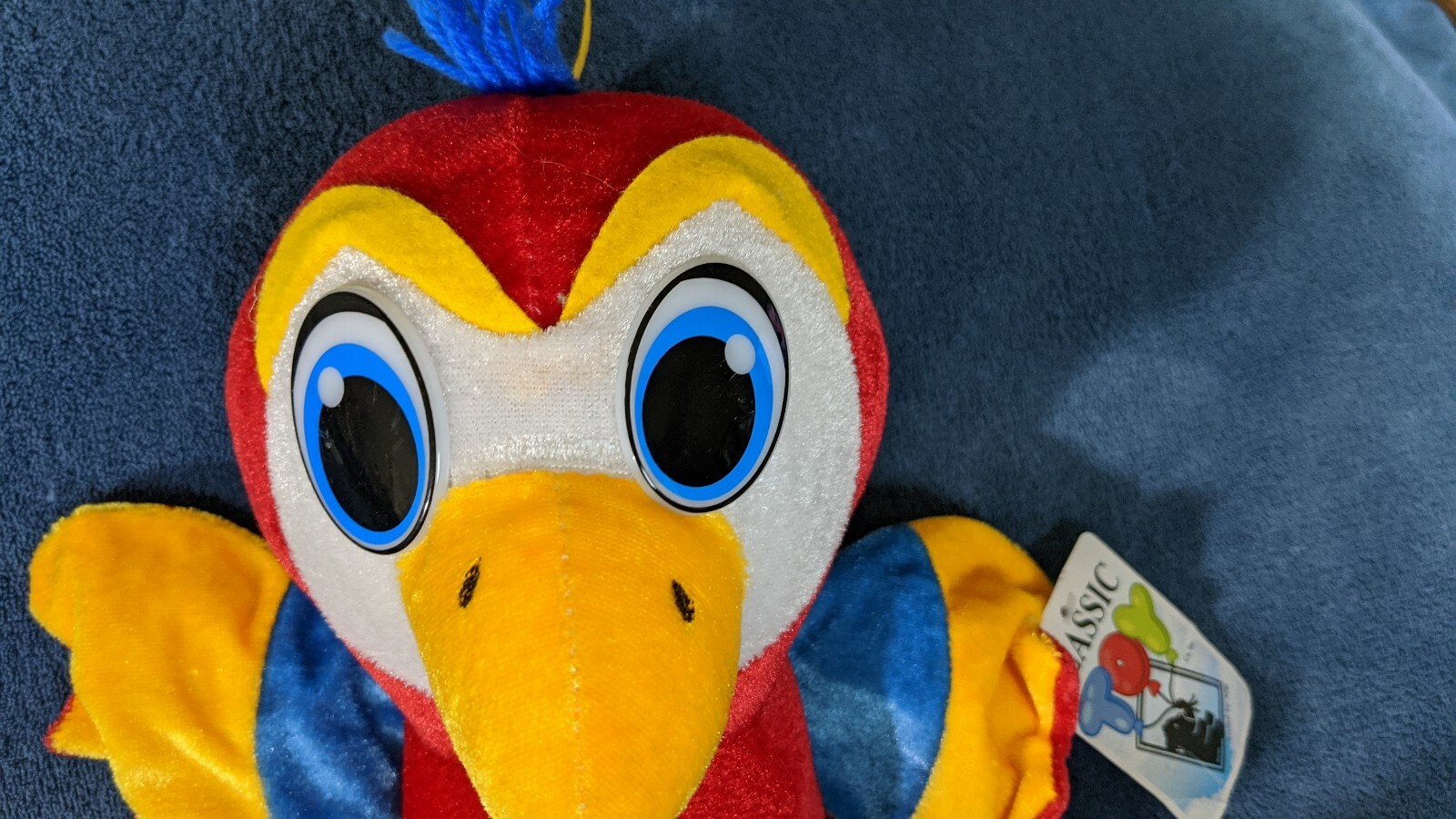 Classic Toy Company 11" Parrot Plush Red Blue Yellow Stuffed Animal ...