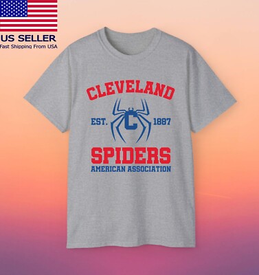Cleveland Spiders Baseball Men's Grey Size S-5XL | eBay