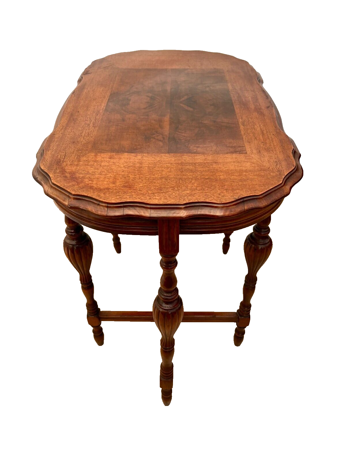Rare Italian Victorian Parlor Table Six Legs Rectangular shape Burled ...
