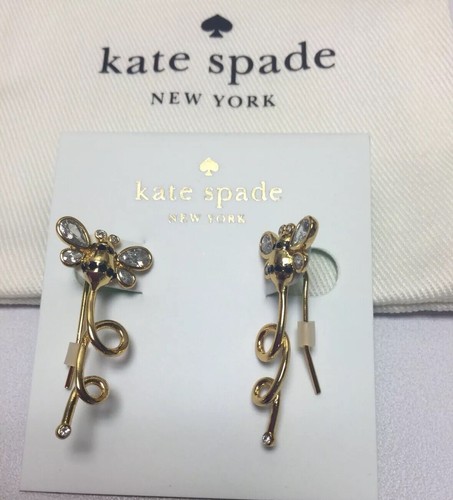 Kate Spade New York Metallic Picnic Perfect Bee Ear Pins Earrings New ...