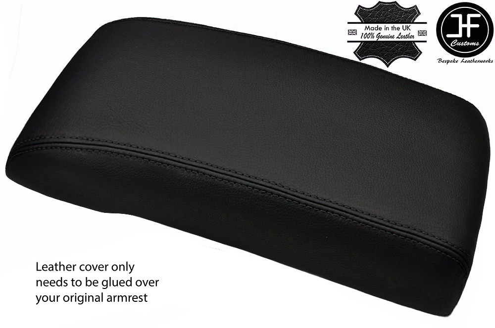 BLACK STITCH GENUINE LEATHER ARMREST COVER FITS FORD MONDEO ST 2001 ...