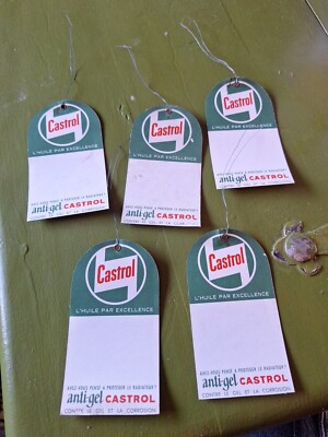 Vintage Castrol Oil Change Lables Tags X 5 1960's French | eBay