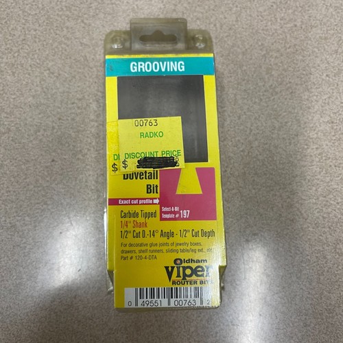 NEW OLDHAM VIPER # 197 Dovetail ROUTER BIT 1/4" SHANK | eBay