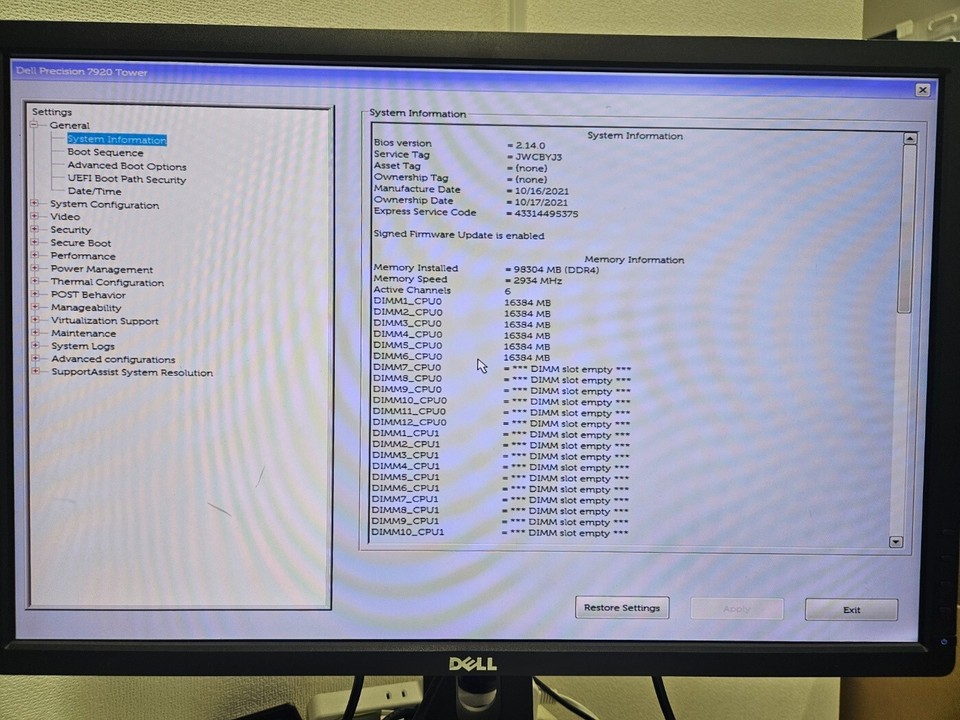 DELL PRECISION 7920 (T7920) Barebone Workstation, One Heatsinks | eBay