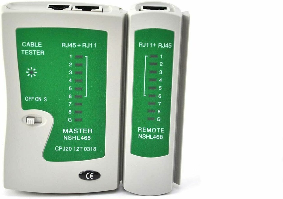 Network Cable Tester RJ45 CAT5e CAT6 RJ11 Ethernet LAN PC Wire Lead ...
