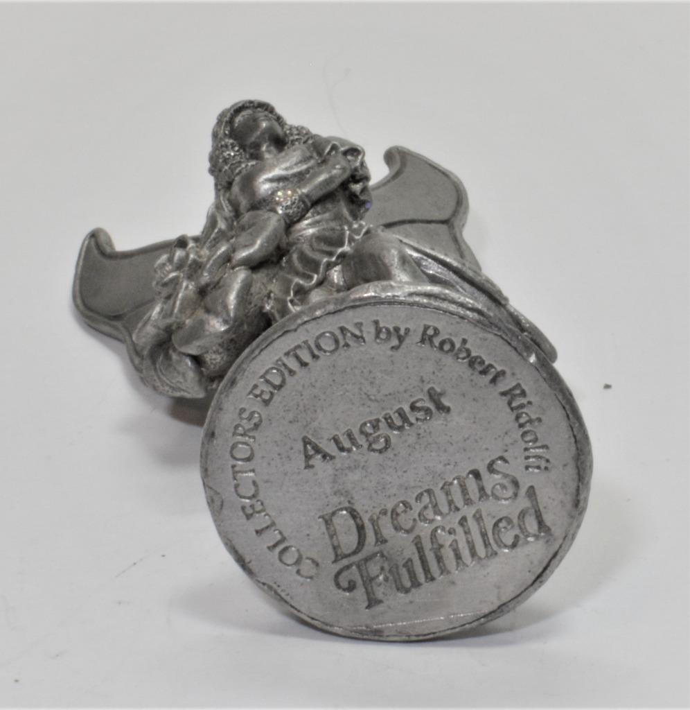 1996 ROBERT RIDOLFI Pewter Birth Month Fairy AUGUST 3"h Miniature ...