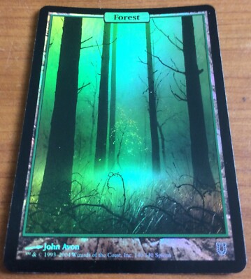 UNHINGED Full Art Land "Forest/Wald" in FOIL Magic NEAR MINT bis ...