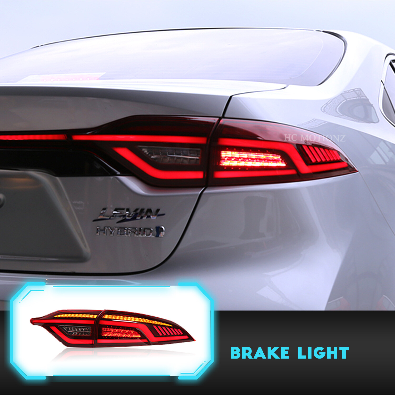 HCmotion LED Tail lights For Toyota Corolla 2020-2024 Red Rear Lamp ...