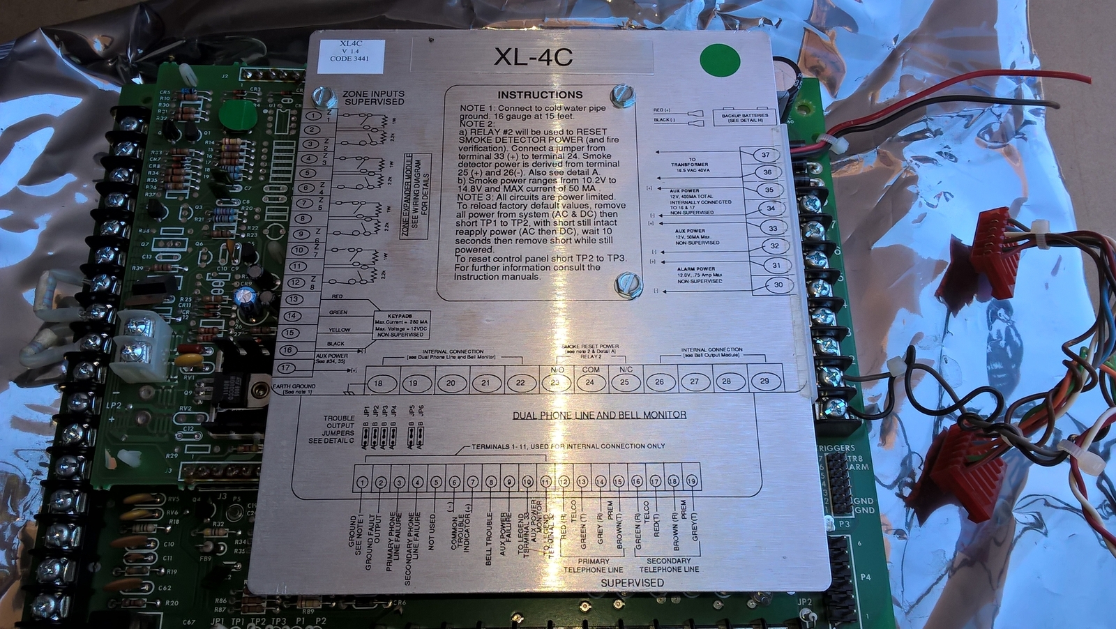 Honeywell FBII Xl-4c XL4C Fire/burglary Alarm Control Panel 4cpo Xk-7lc ...